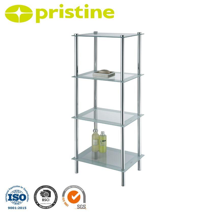 4-Tier Glass Shelf Unit
