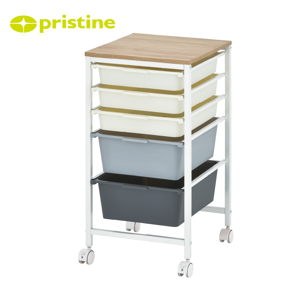 5-Drawer Plastic Storage Tower with Wooden Shelf-HUEI TYNG ENTERPRISE ...